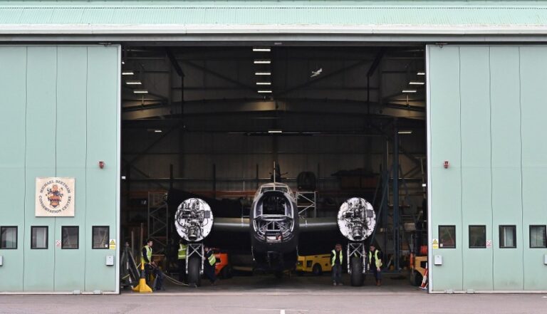 Restored Wellington Bomber moved into RAF Museum Display Hall ...